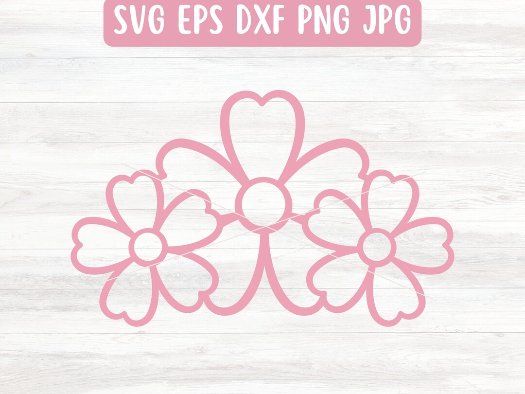 Simple Flower SVG File for Cricut, Flower Outline SVG for Silhouette ...