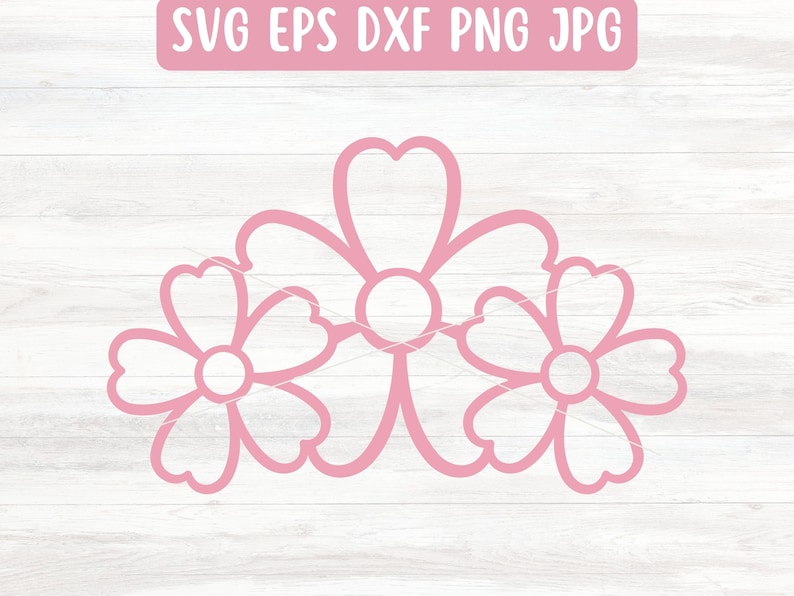Simple Flower SVG File for Cricut, Flower Outline SVG for Silhouette ...
