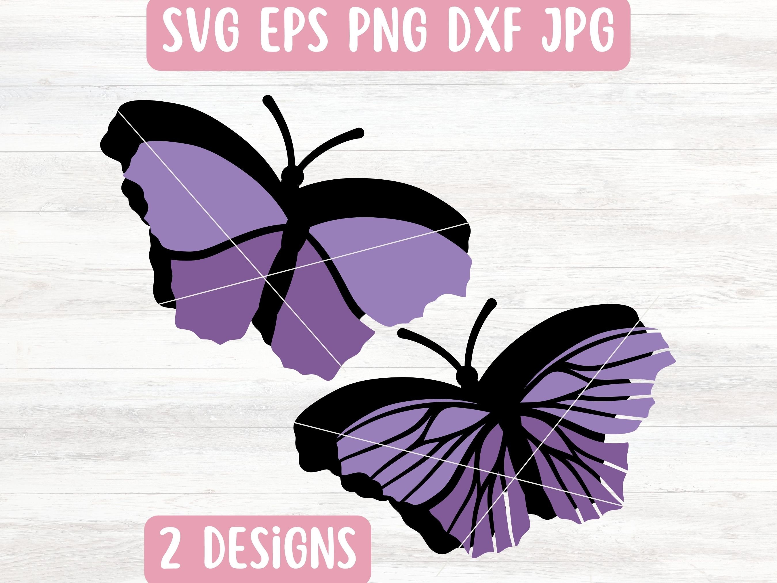 Simple Butterfly SVG File for Cricut, Layered Butterfly SVG for ...