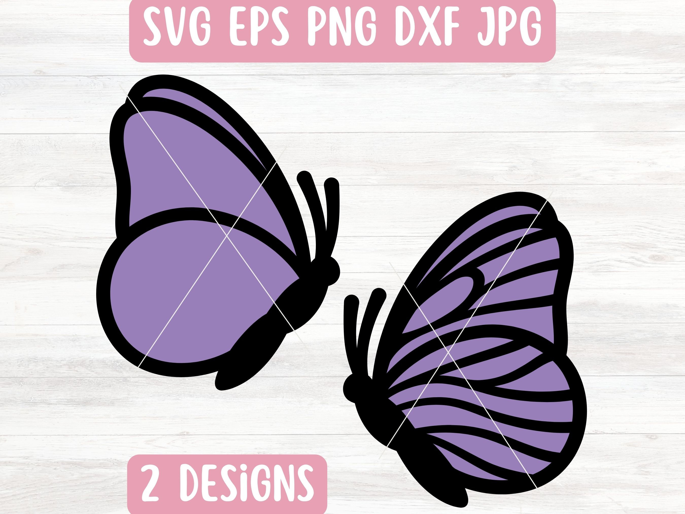 Side Butterfly SVG File for Cricut, Layered Butterfly SVG for ...