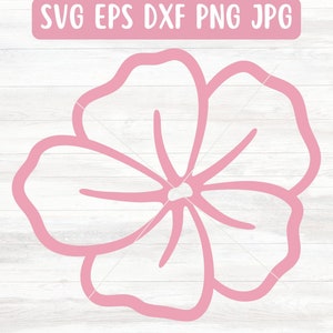 Simple Flower SVG File for Cricut, Flower Outline SVG for Silhouette ...
