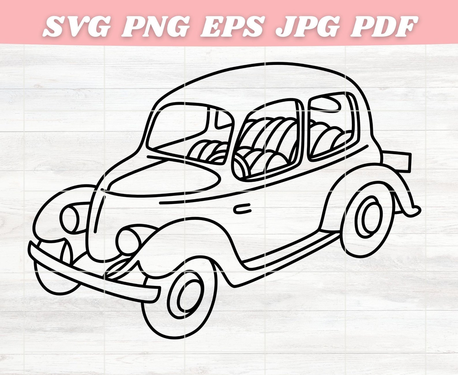 Old Car SVG File for Cricut Hot Rod SVG Digital Download - Etsy