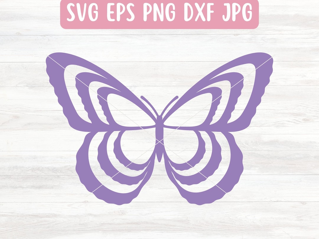 Simple Butterfly SVG File for Cricut, Butterfly Outline SVG for ...