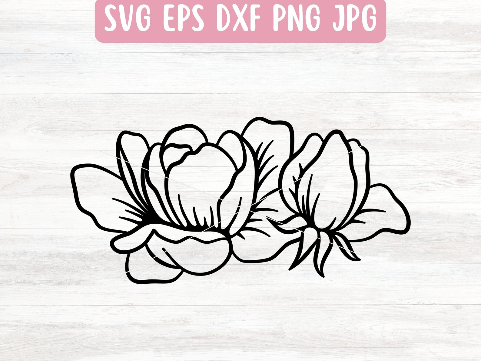 Einfache Rose SVG-Datei für Cricut, Juni Geburtsblume SVG für ...