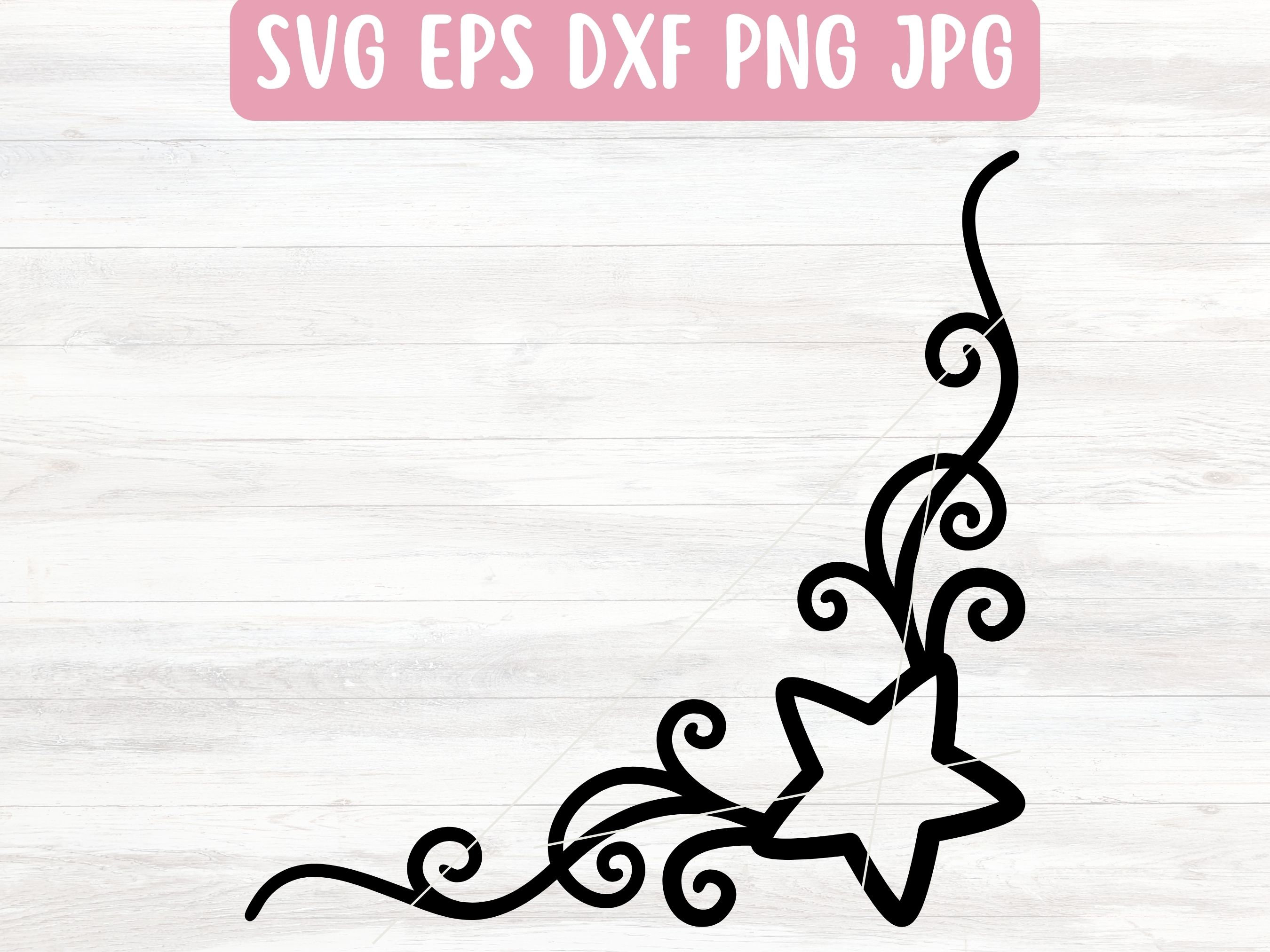 Corner Border SVG File for Cricut, Christmas Border SVG for Silhouette ...