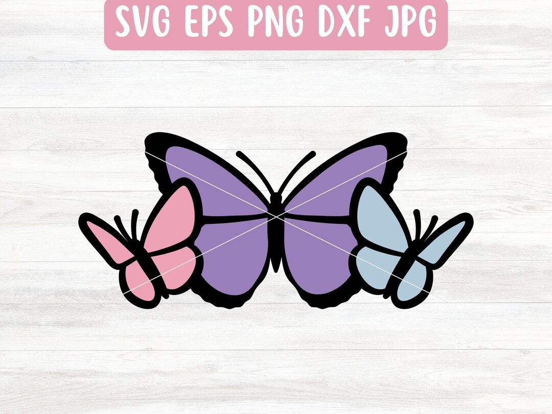 Simple Butterfly SVG File for Cricut, Layered Butterfly SVG for ...