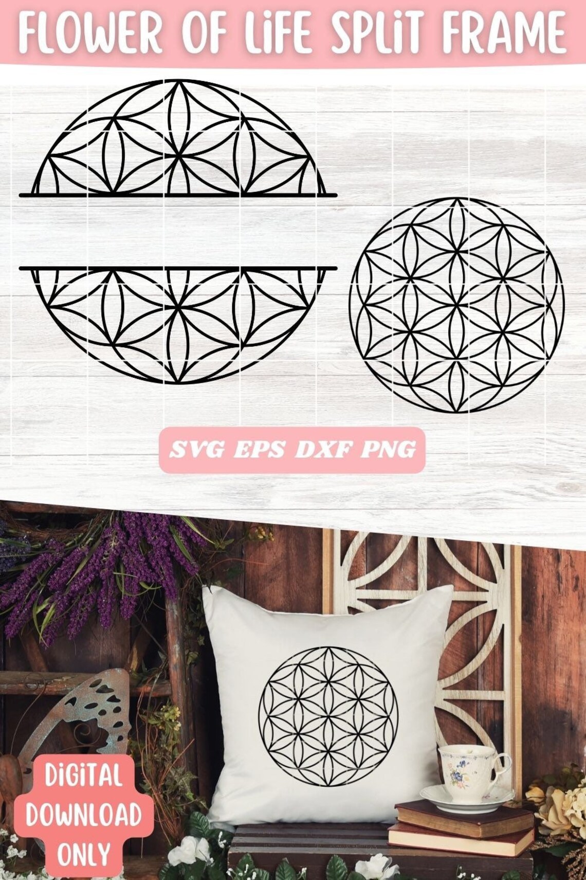 Sacred Geometry SVG File for Cricut, Infusible Ink SVG Shirt Design ...