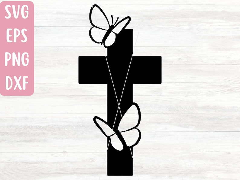 Butterfly Cross SVG File for Cricut, Cross With Wings SVG for ...