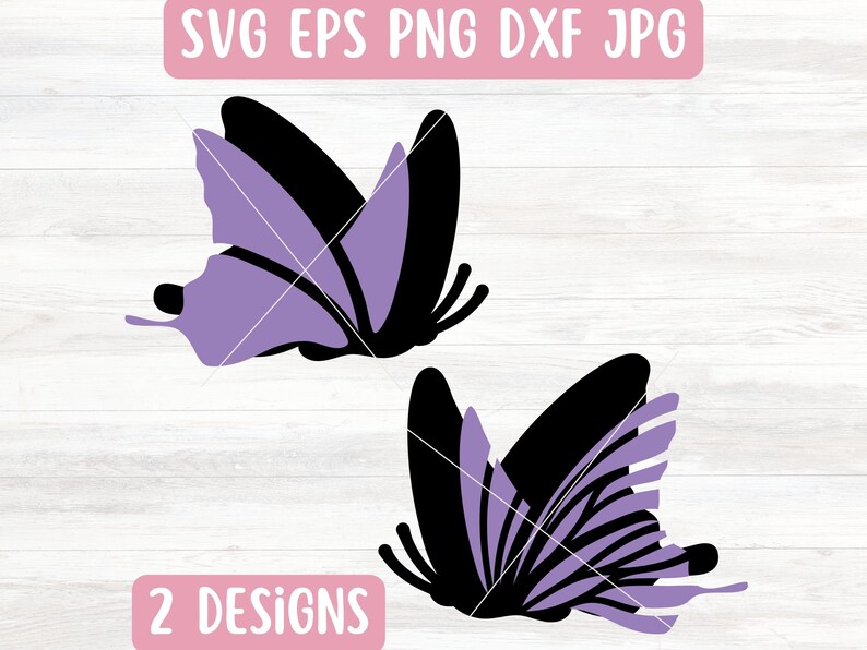Archivo SVG de mariposa lateral para Cricut, SVG de mariposa en capas ...