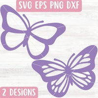 Side Butterfly SVG File for Cricut, Butterfly Outline SVG for ...
