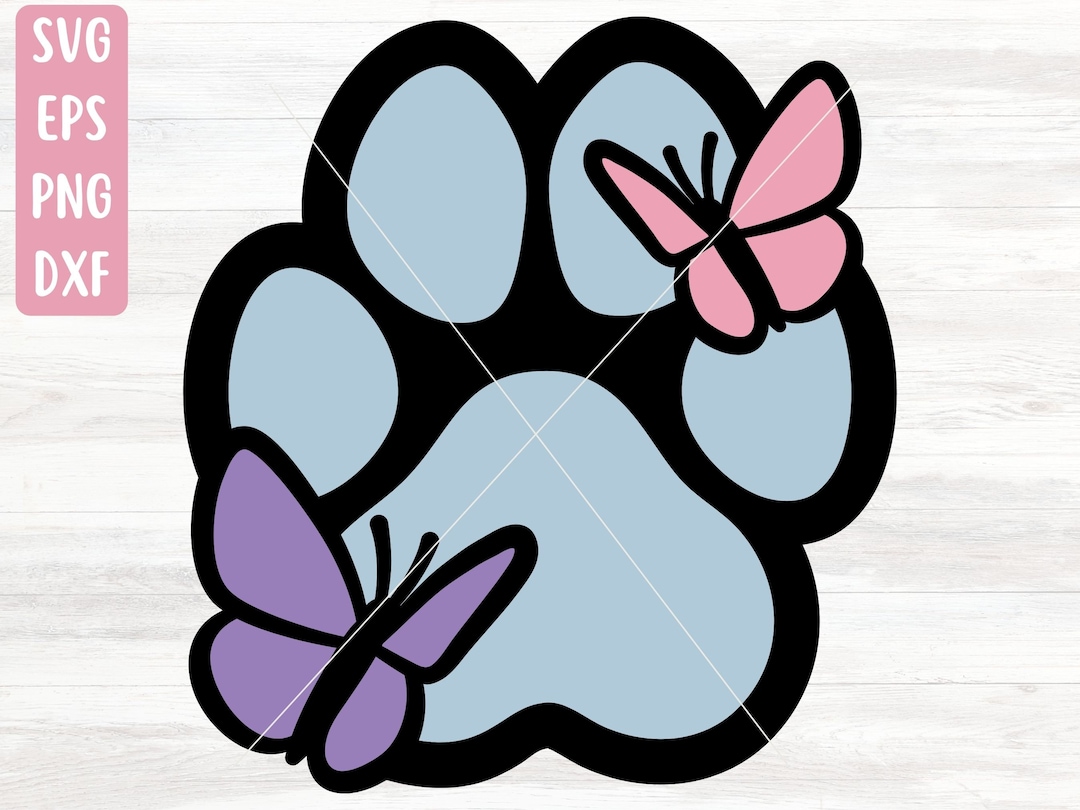 Paw Print SVG File for Cricut, Dog Paw PNG, Paw Print PNG With ...