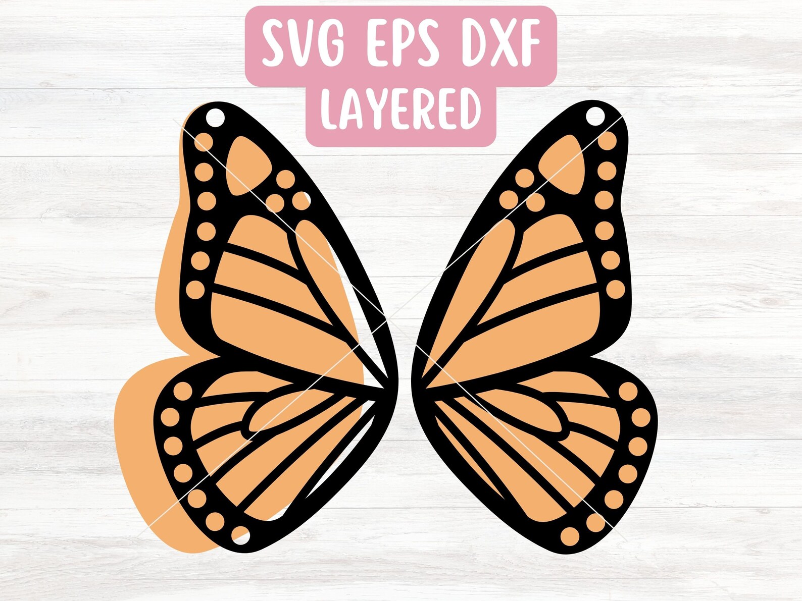 Monarch Butterfly Earring SVG File for Cricut, Layered Earring SVG for ...