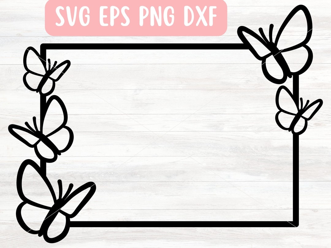 Butterfly Border SVG File for Cricut Rectangle Frame SVG - Etsy