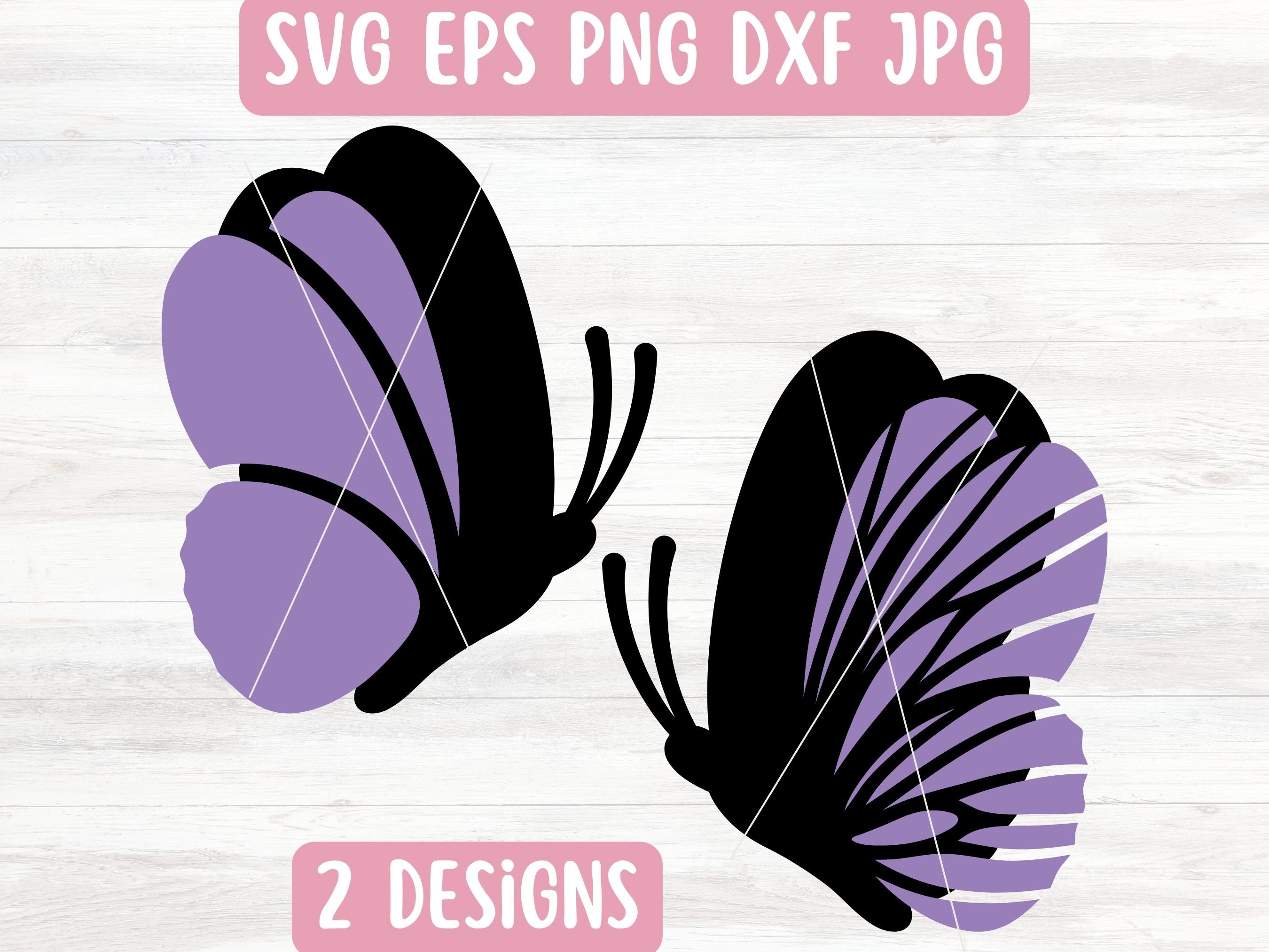 Side Butterfly SVG File for Cricut, Layered Butterfly SVG for ...