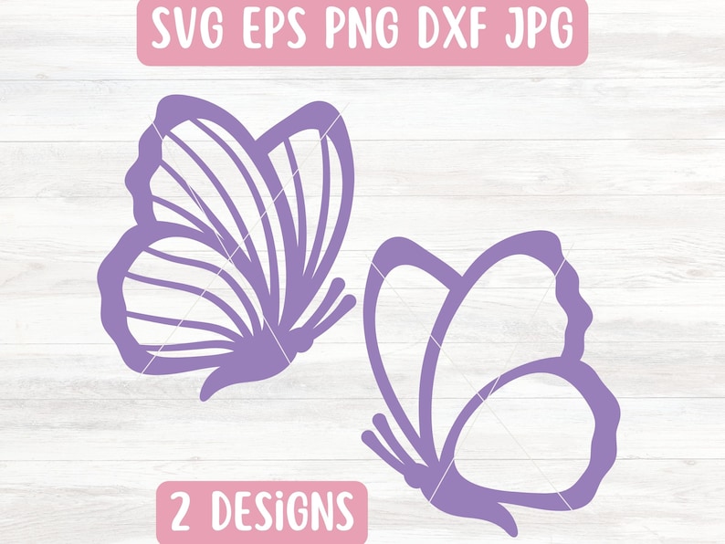 Side Butterfly SVG File for Cricut, Butterfly Outline SVG for ...