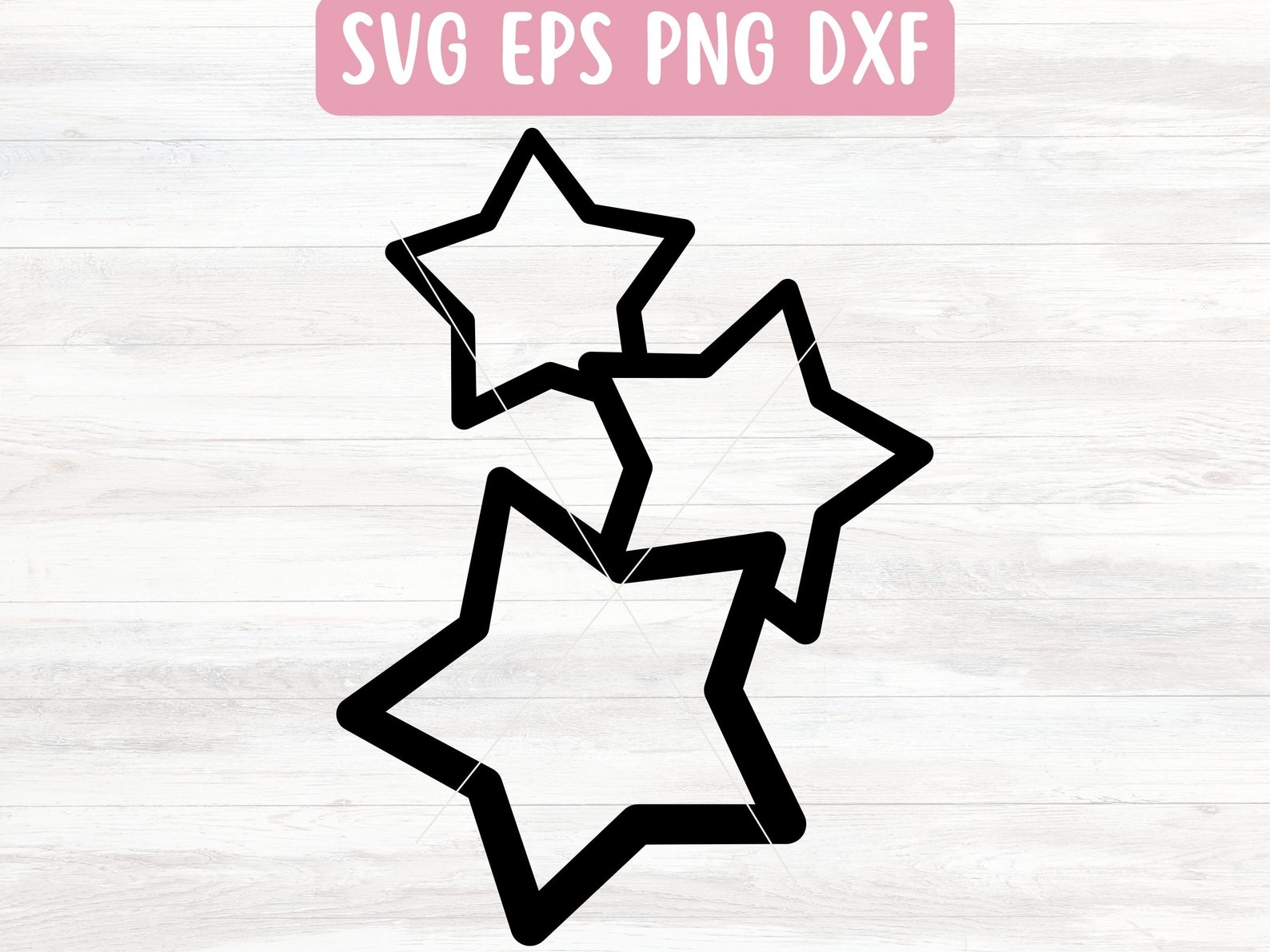 Stars SVG File for Cricut, Star Outline SVG Design, Star Cluster SVG ...