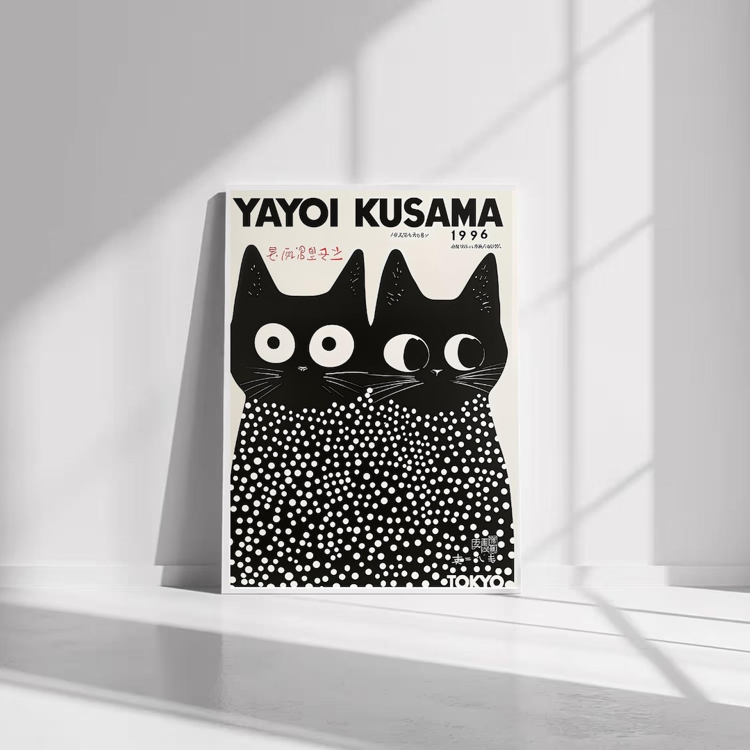 Yayoi Kusama Cats Art Print: Japanese Pop Art (digital Download) - Etsy