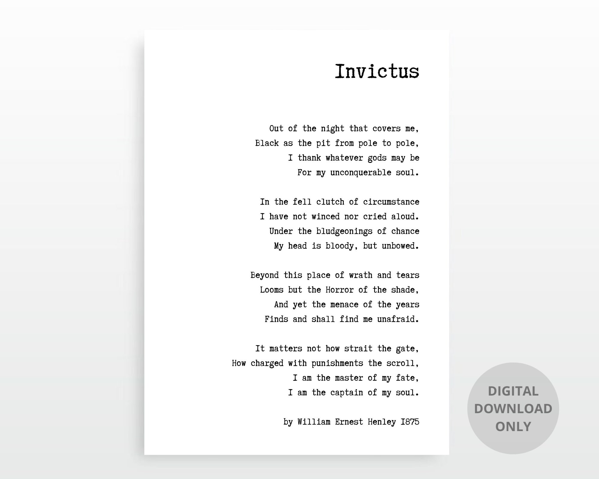 Fondo De Pantalla De Poema Invictus