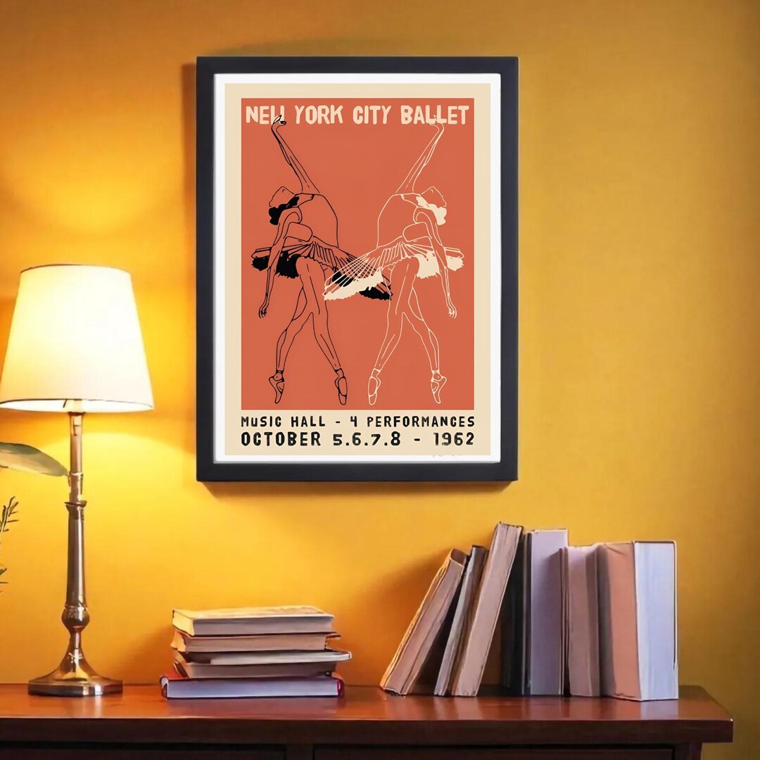 New York City Ballet, Vintage 1962 Poster, (digital Download) - Etsy