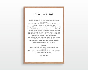 Walt Whitman Poem | Etsy