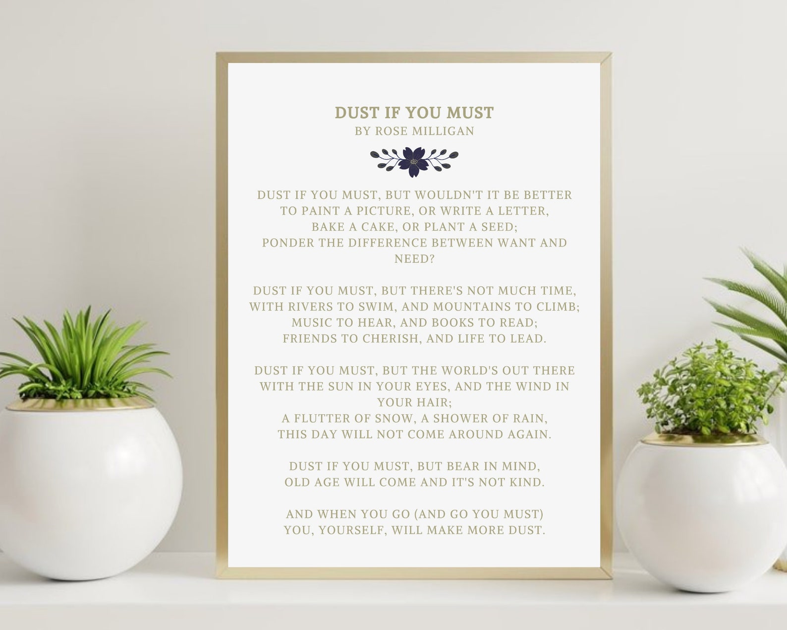 DIGITAL Print, Dust If You Must, Poetry, Rose Milligan, Literature ...