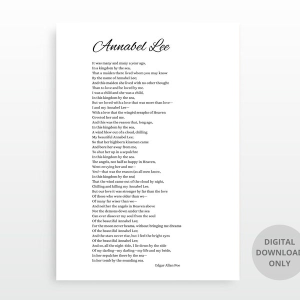 Annabel Lee - Etsy