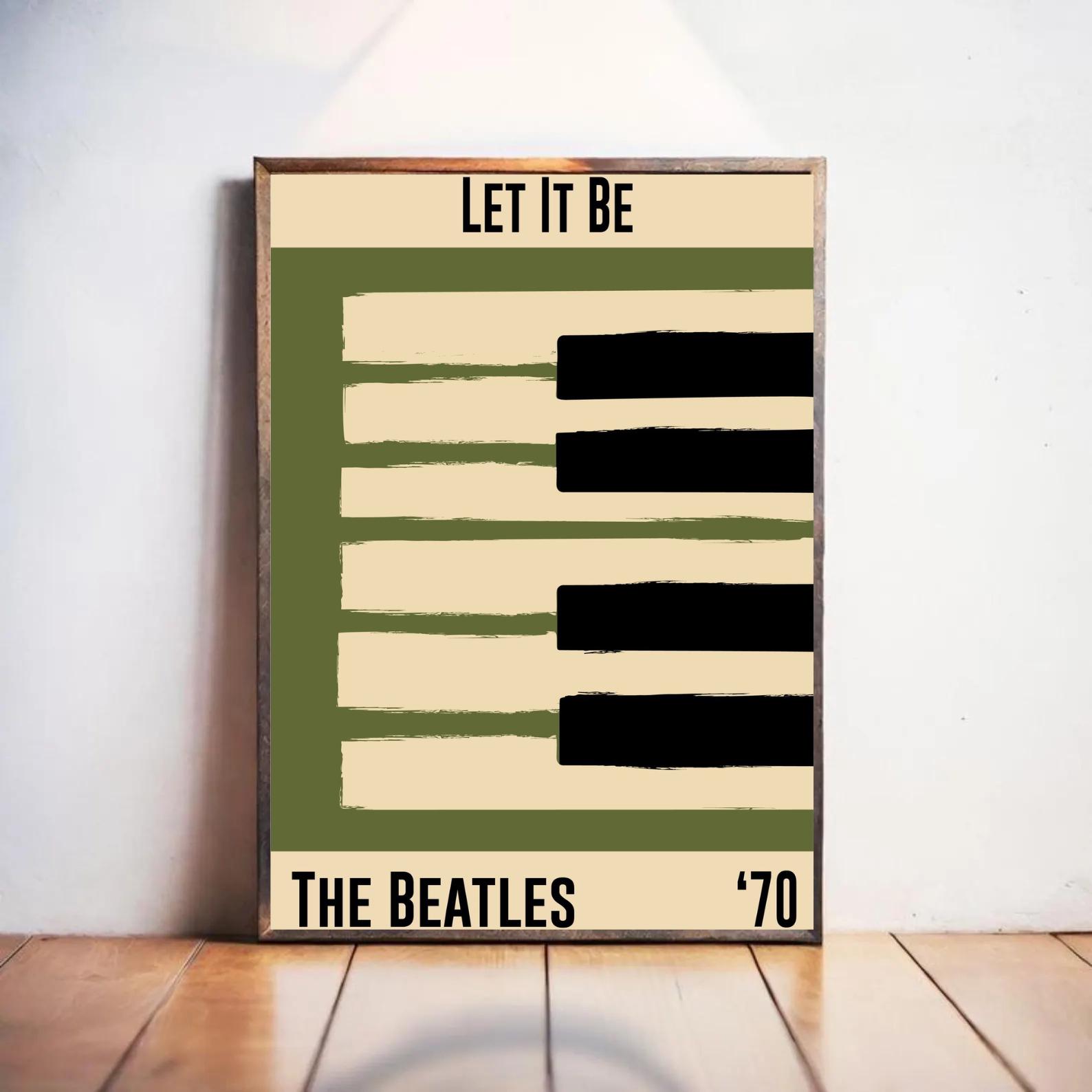 Beatles Let It Be Album Cover Poster: Retro 70s Music (digital Download ...