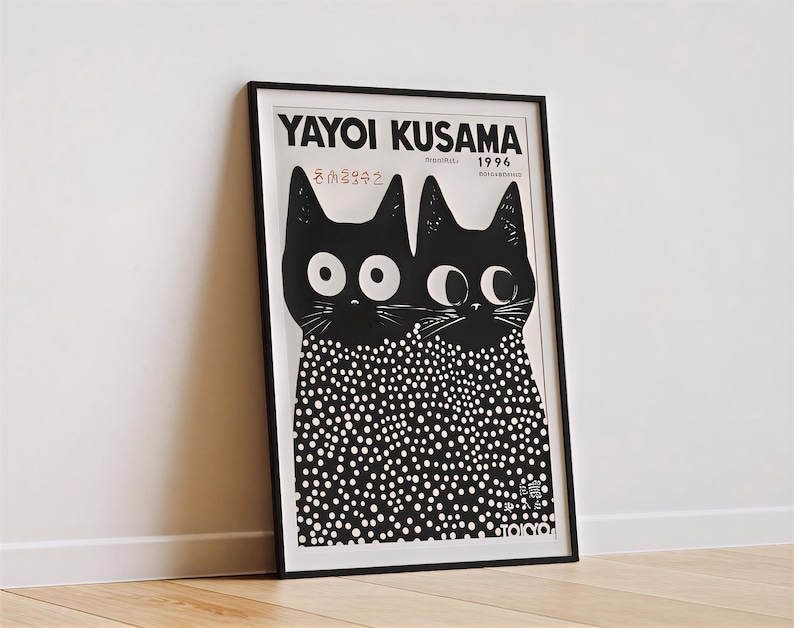 Yayoi Kusama Cats Art Print: Japanese Pop Art (digital Download) - Etsy