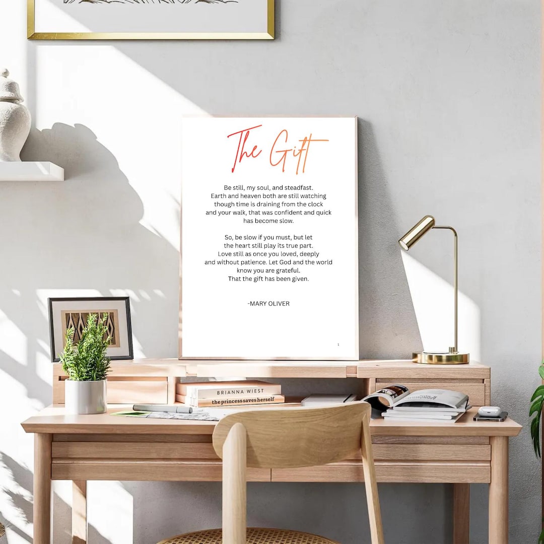 Mary Oliver the Gift, Poem, (digital Download) - Etsy
