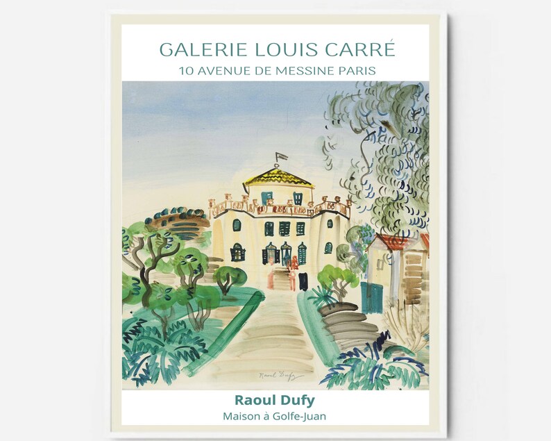 DIGITAL Print, Raoul Dufy, Poster, Advertising, Art Exhibition, Wall ...
