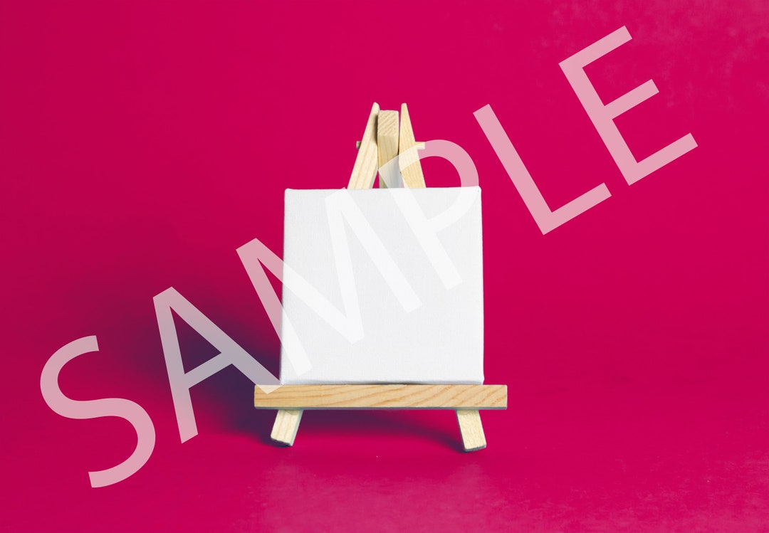 Realistic Poster on Easel Mockup Design Pink - Etsy