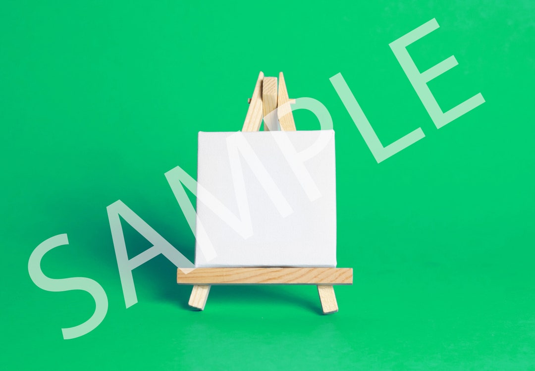 Realistic Poster on Easel Mockup Design Green - Etsy