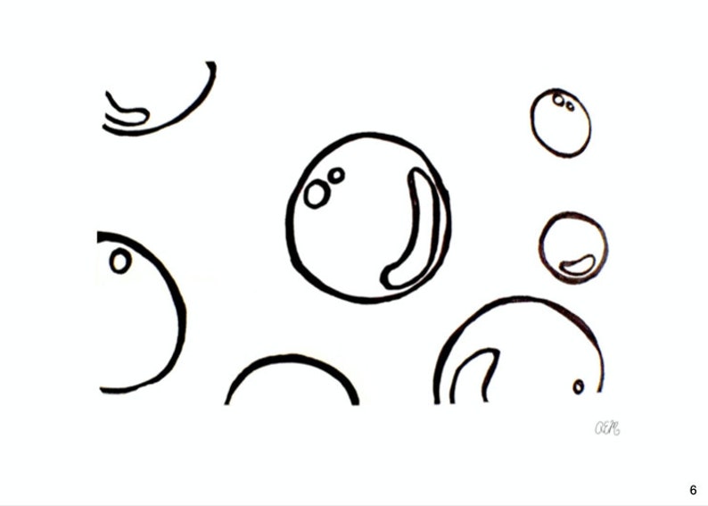 A Coloring Flipbook ~ the Bubbles - Etsy