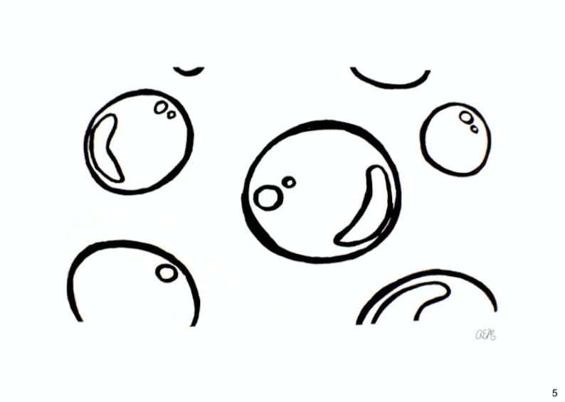 A Coloring Flipbook ~ the Bubbles - Etsy
