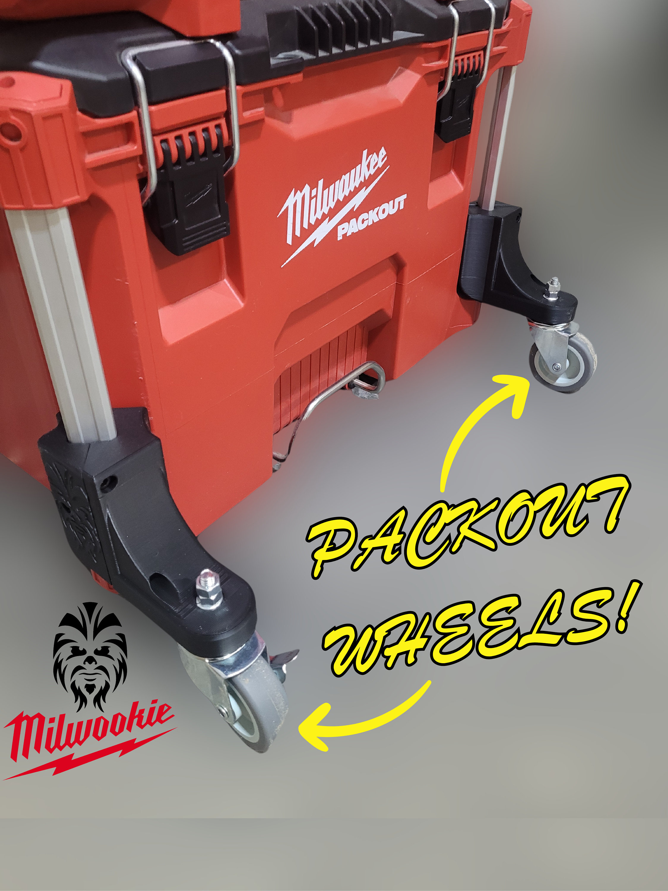 Milwaukee Packout Wookie Locking Wheels V2 New and Improved Accessories for Packout Toolbox Transport Your Tools in Style Etsy Australia