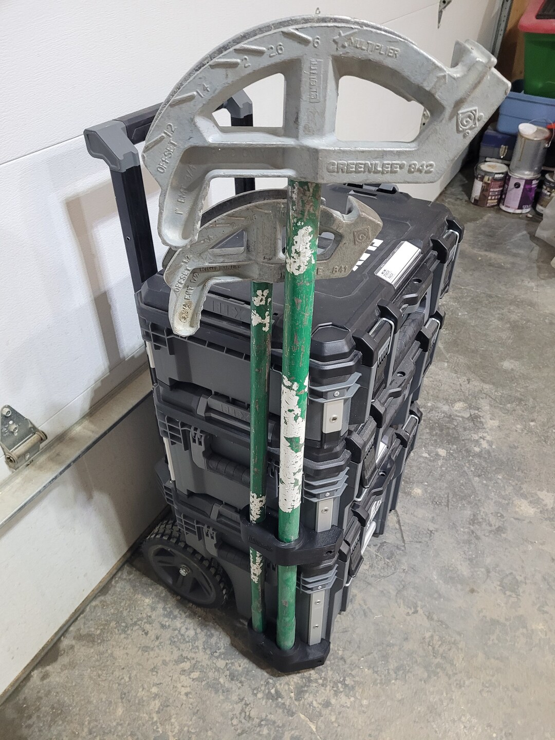 Milwookie Double Pipe Bender Holder for Flex Stack Pack for 3/4" and 1 ...