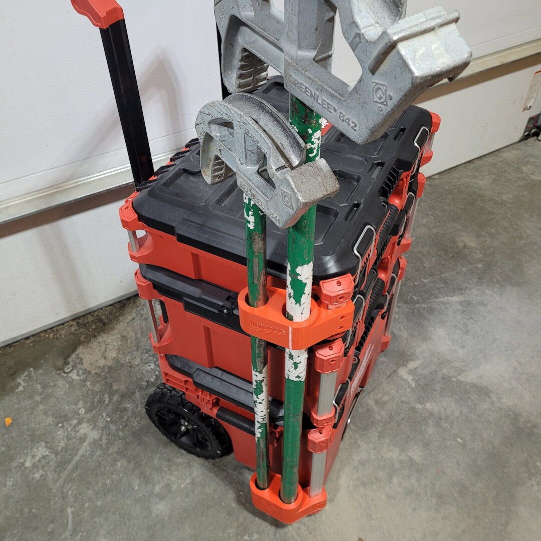 Milwookie Double Pipe Bender Holder for Milwaukee Packout for 3/4" and ...