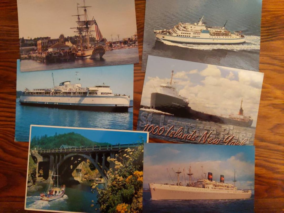 Boats and Ships Postcard Surprise Six Pack - Etsy
