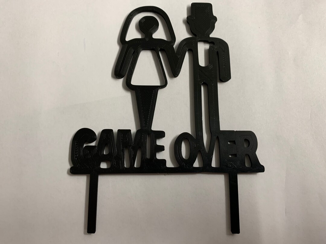 Game Over Marriage Cake Topper - Etsy