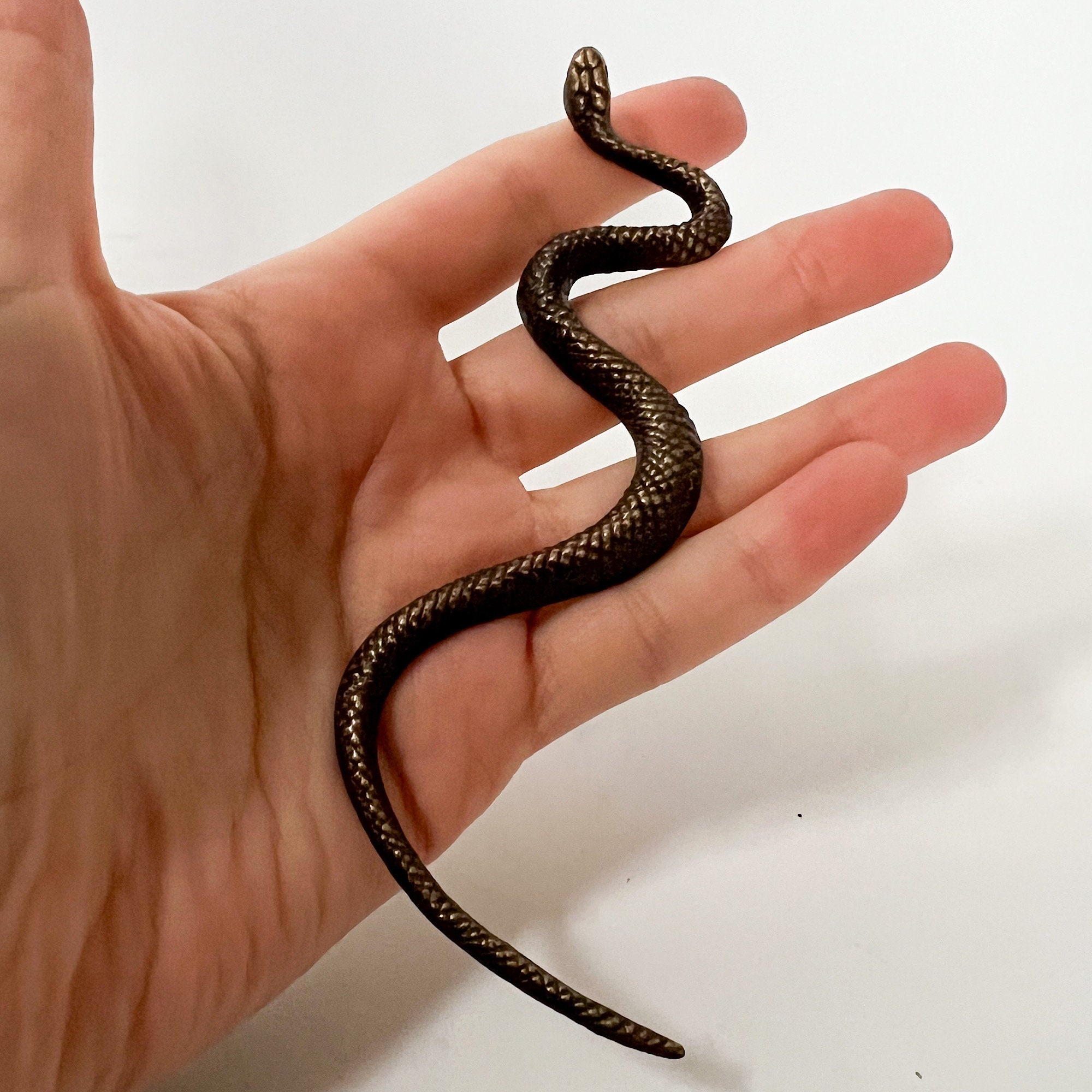 Bronze Snake Statue, Viper Snake Figure, Snake Sculpture, Reptile ...
