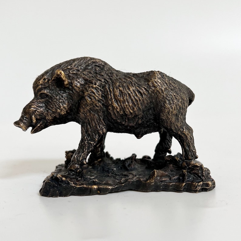 Boar Sculpture Hog Statue Wild Boar Figurine Bronze Boar - Etsy
