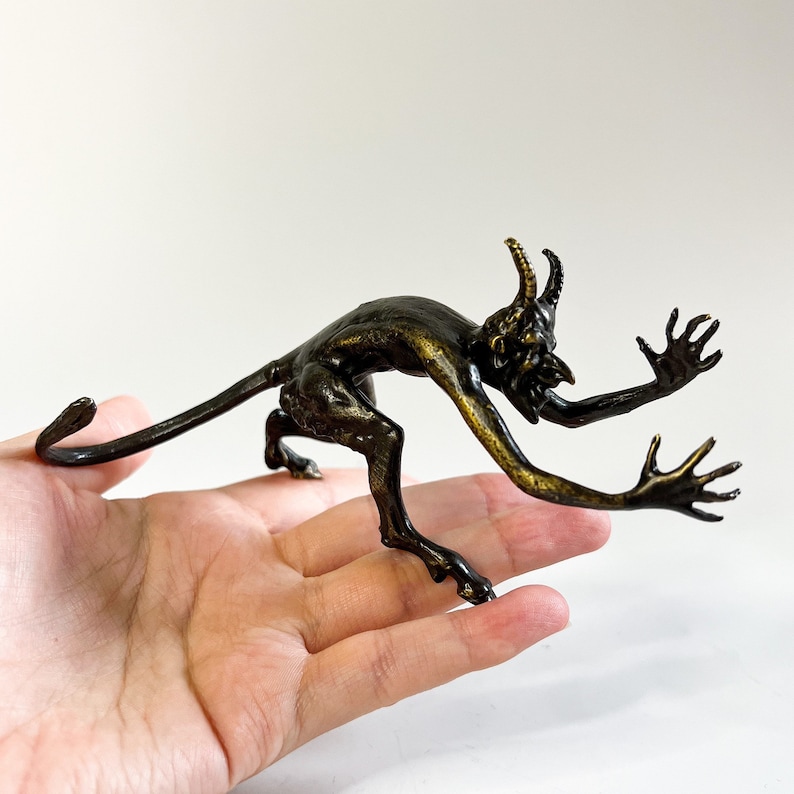 Devil Sculpture Bronze Devil Statue Devil Figure Satan - Etsy