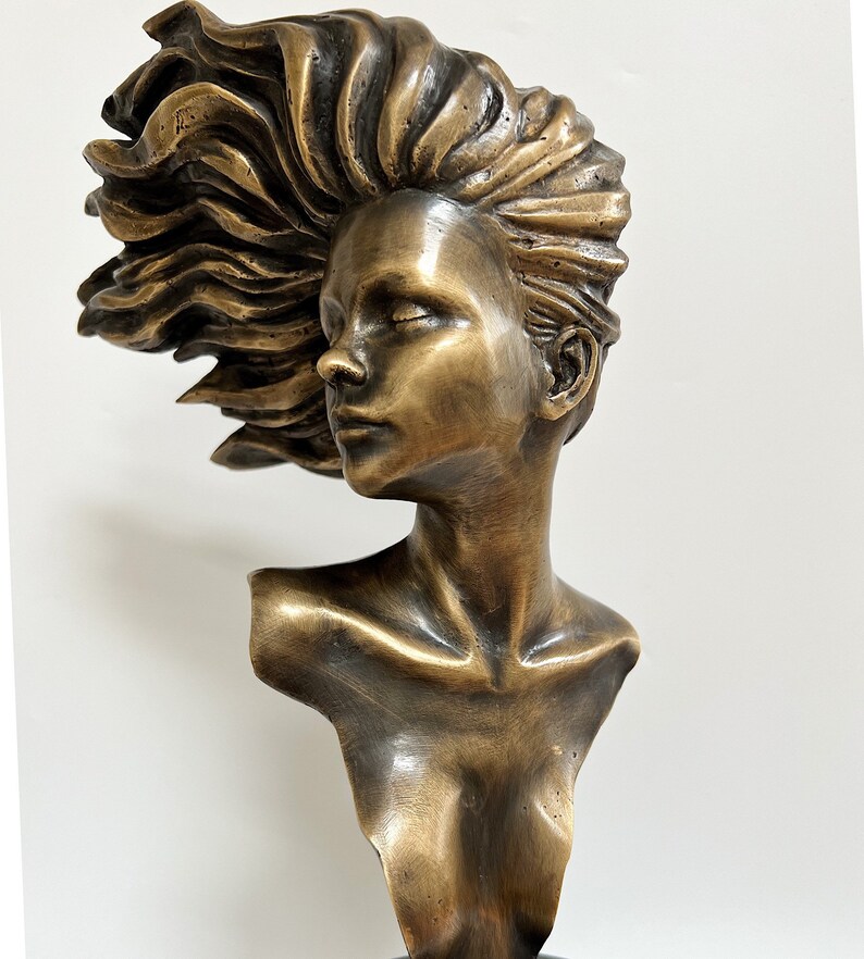 Bronze Women Sculpture, Mistral Statue, Girl Statue, Women Bust ...