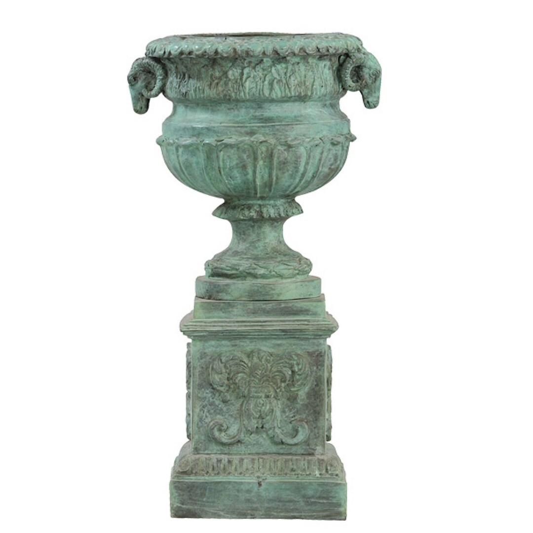 Bronze Flowerpot, Ancient Greek Vase, Bronze Housewarming Gift, Garden ...