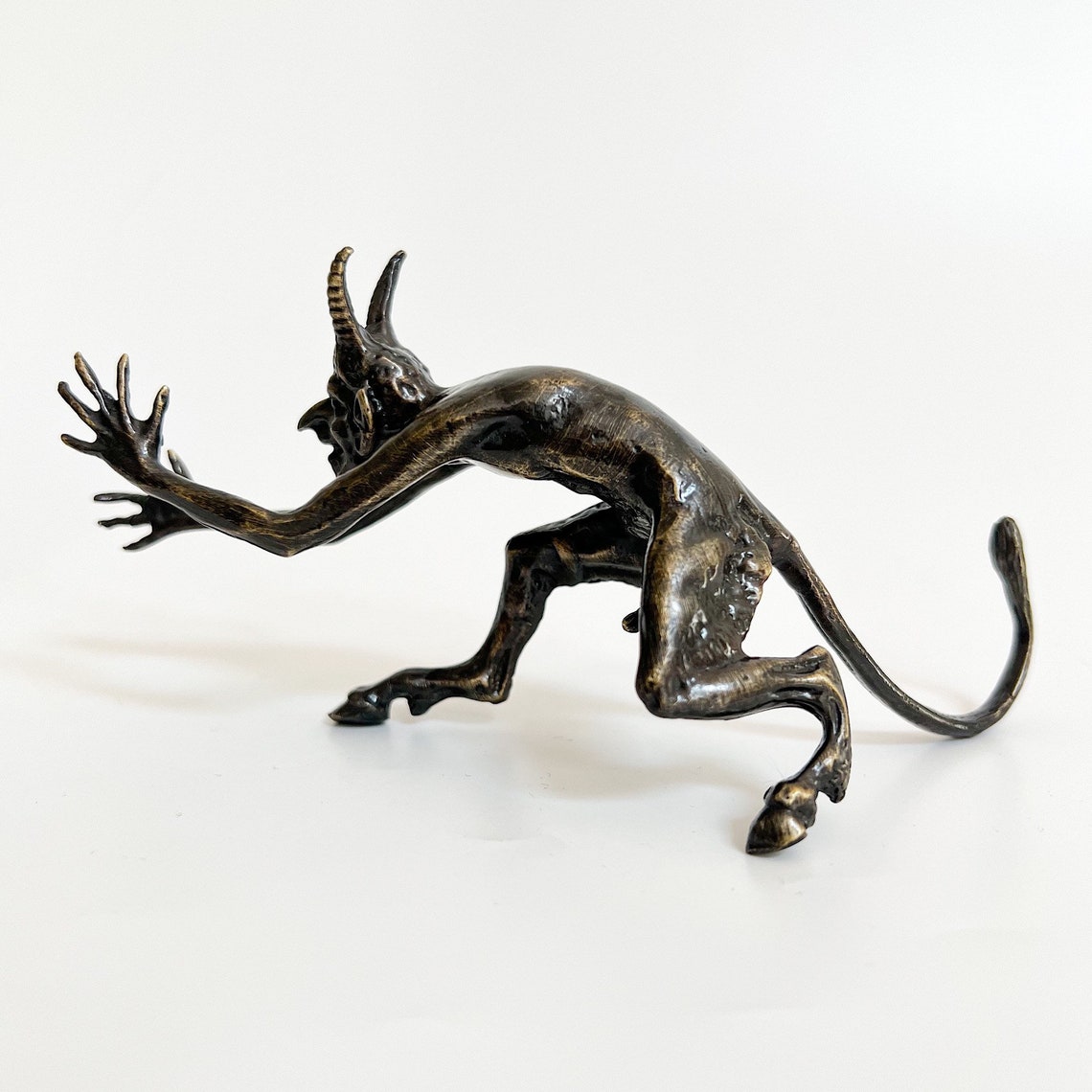 Devil Sculpture Bronze Devil Statue Devil Figure Satan - Etsy