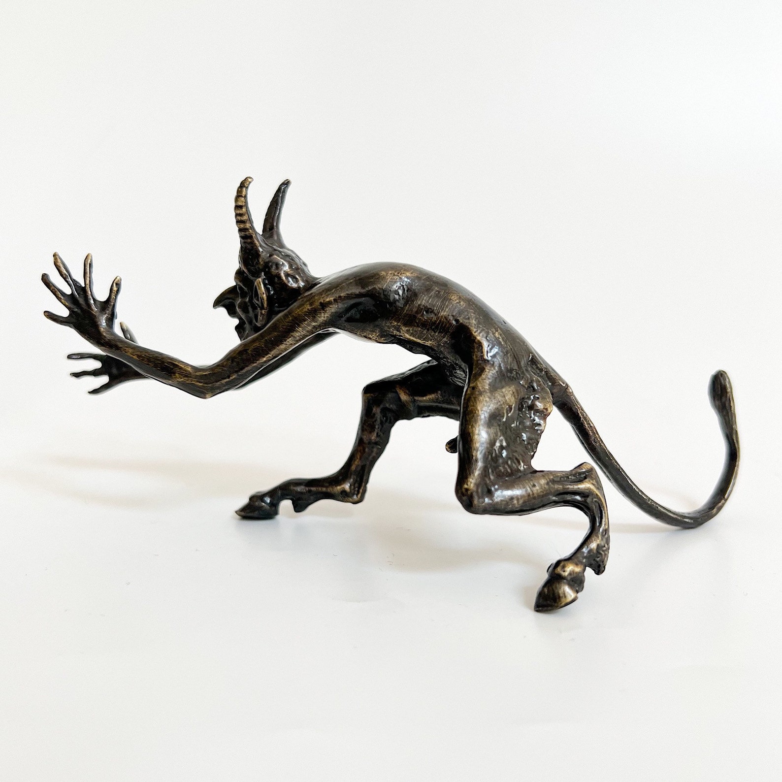 Devil Sculpture Bronze Devil Statue Devil Figure Satan - Etsy