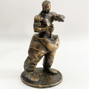 Self Carved Man Sculpture- Sportsman Statue -pop Art Figure -bronze Gift Idea-birthday Gift ...