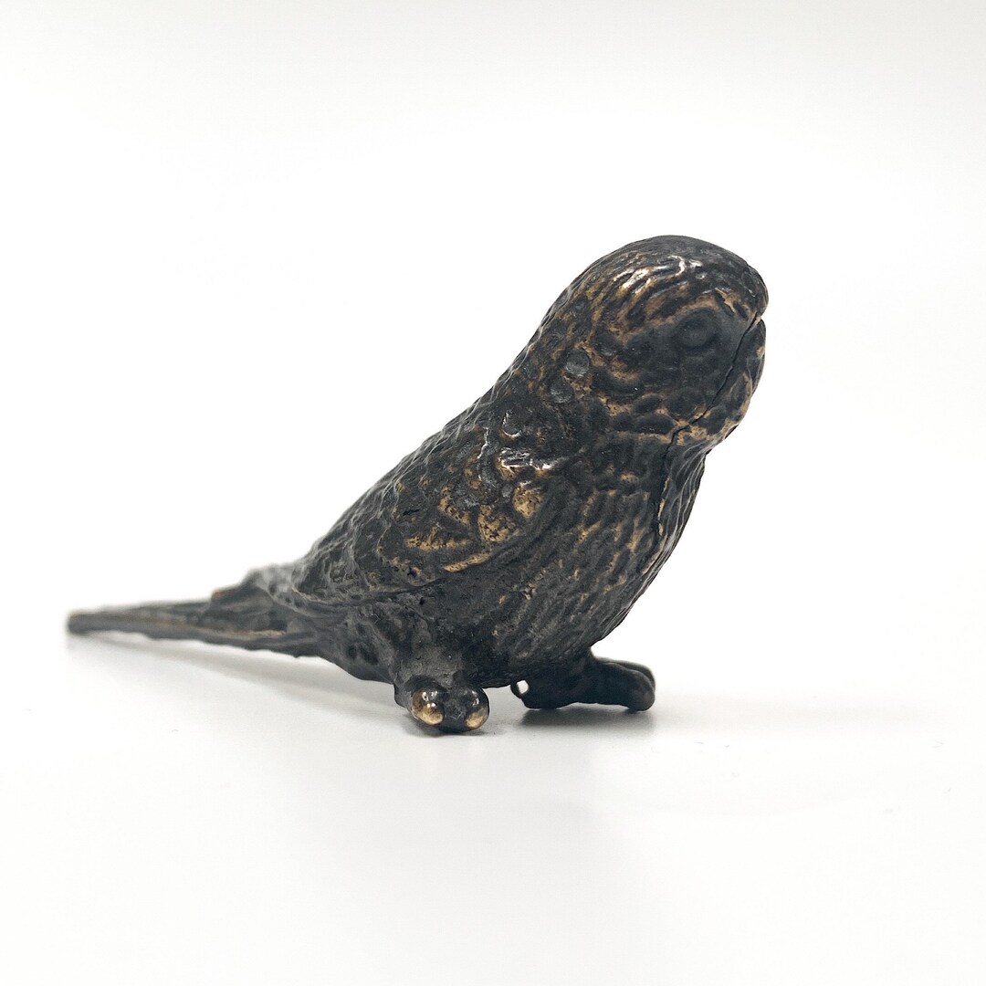 Bronze Parrot Statue, Parrot Sculpture, Animal Art Figure, Miniature ...