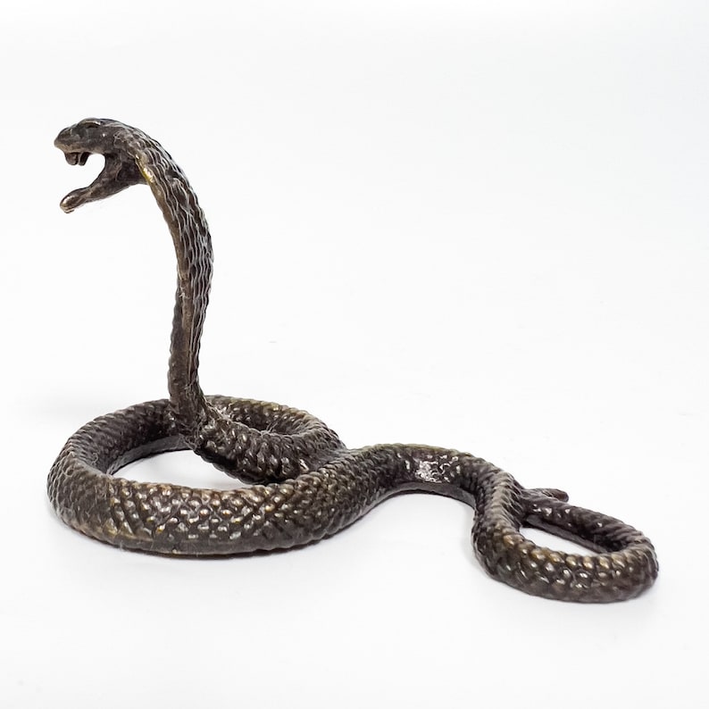 Bronze Snake Statue Cobra Snake Figure snake Sculpture | Etsy