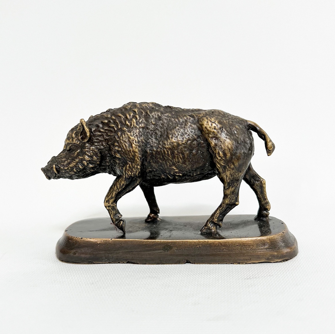 Bronze Boar Statue, Boar Sculpture, Wild Boar Figure, Hog Statue, Gift ...